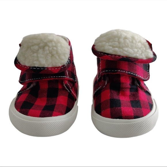 Sesame Street | Shoes | Sesame Street Elmo Buffalo Plaid Cozy Velcro ...